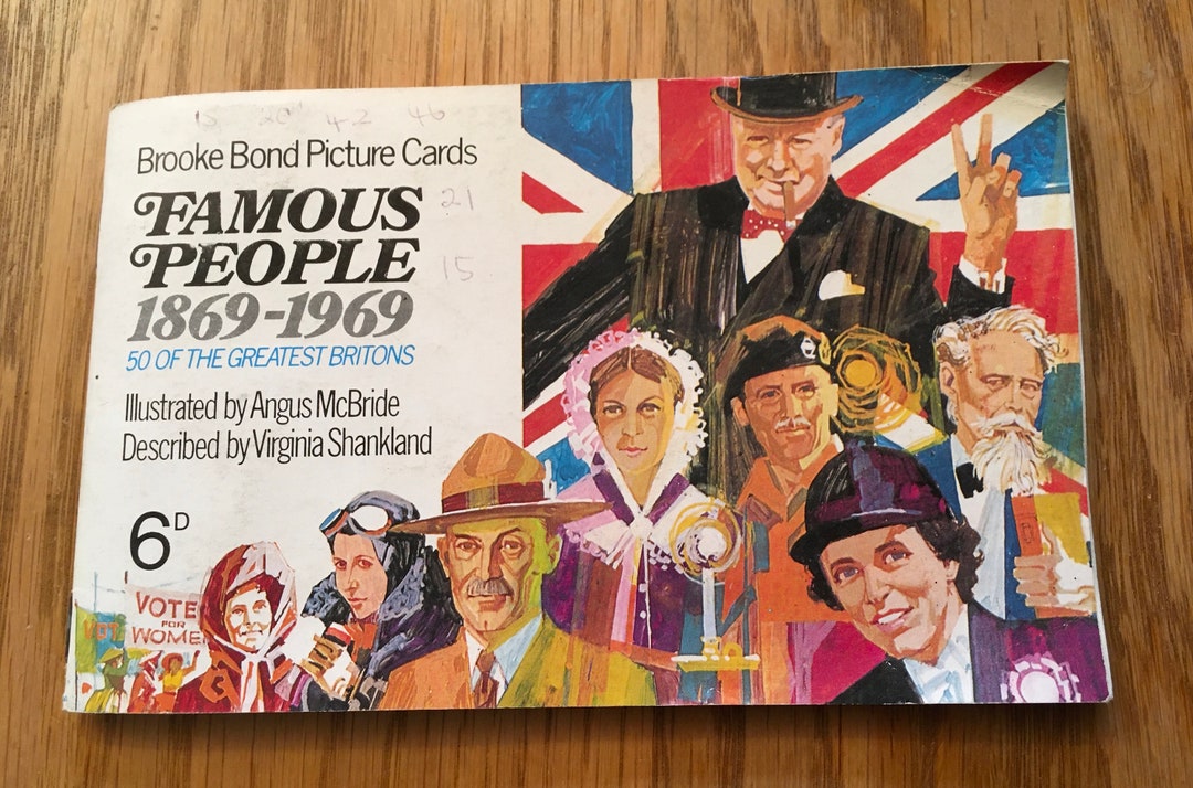 Famous People 1869-1969 Complete Book Brooke Bond Tea Cards - Etsy