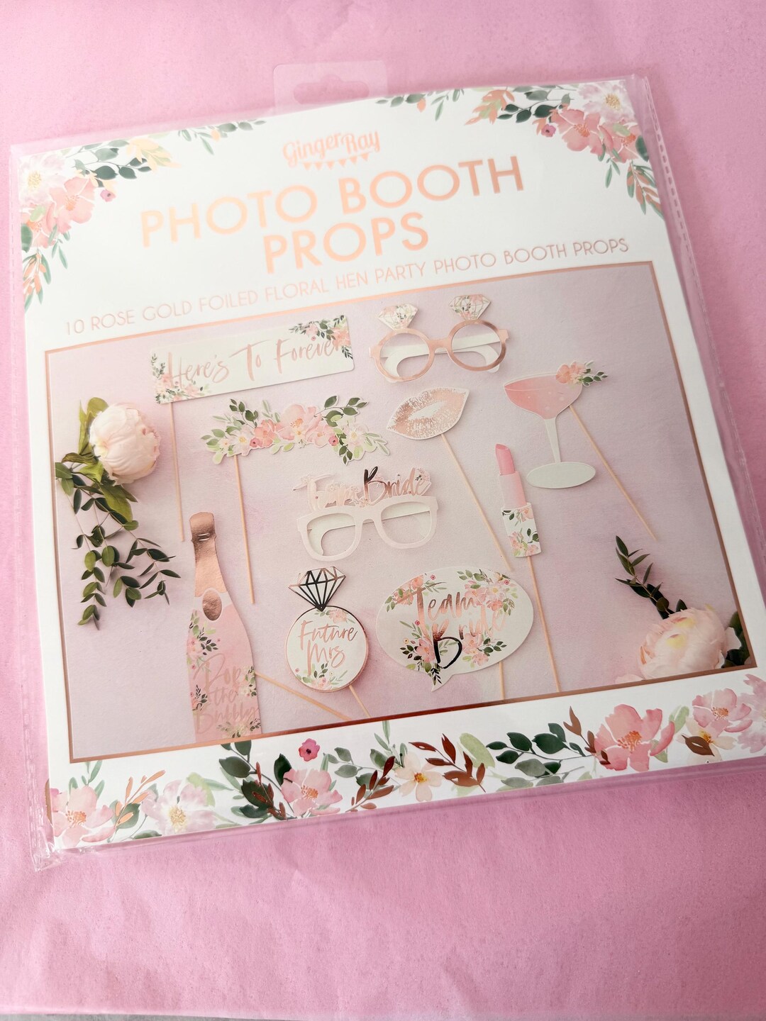 Team Bride Photo Booth Props, Team Bride Rose Gold Party Decor ...