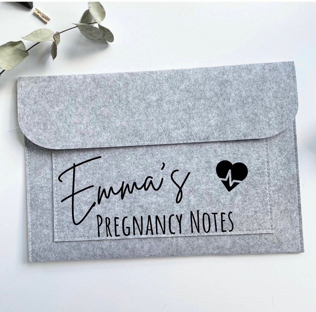 Pregnancy Notes Folder, Personalised Case to Hold All Pregnancy Files ...