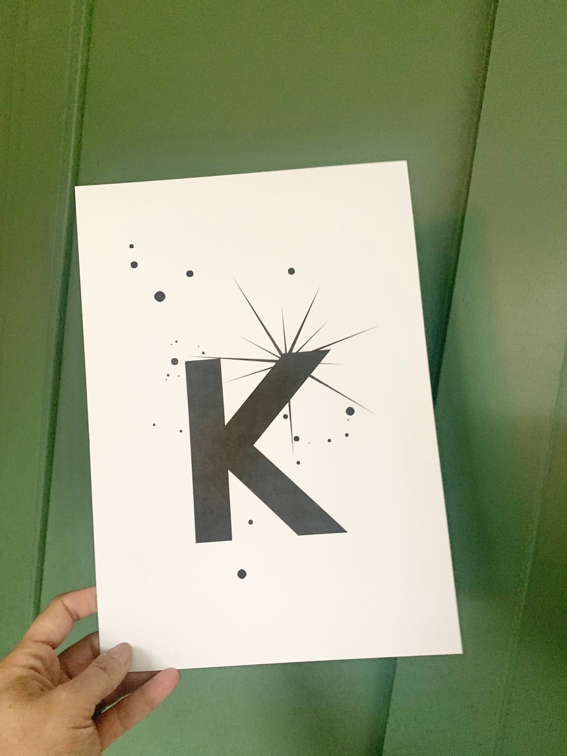 Children Personalised Initial Print for Birthday Present - Etsy