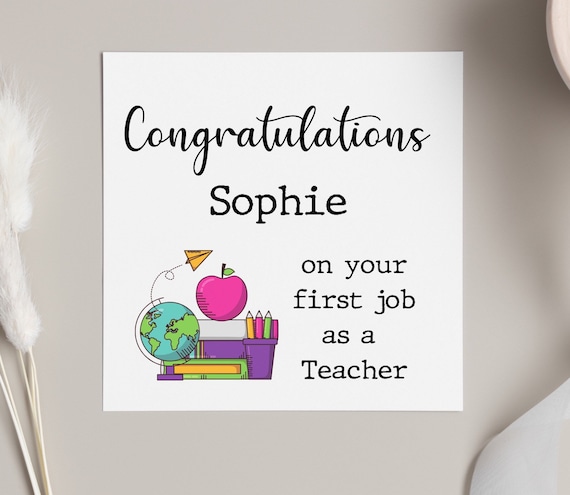 School Congratulations Card Personalised Good Luck On Your First Day
