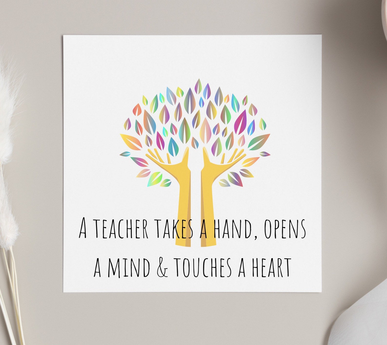 Teacher Card Thank You Teacher Greeting Card Teacher - Etsy