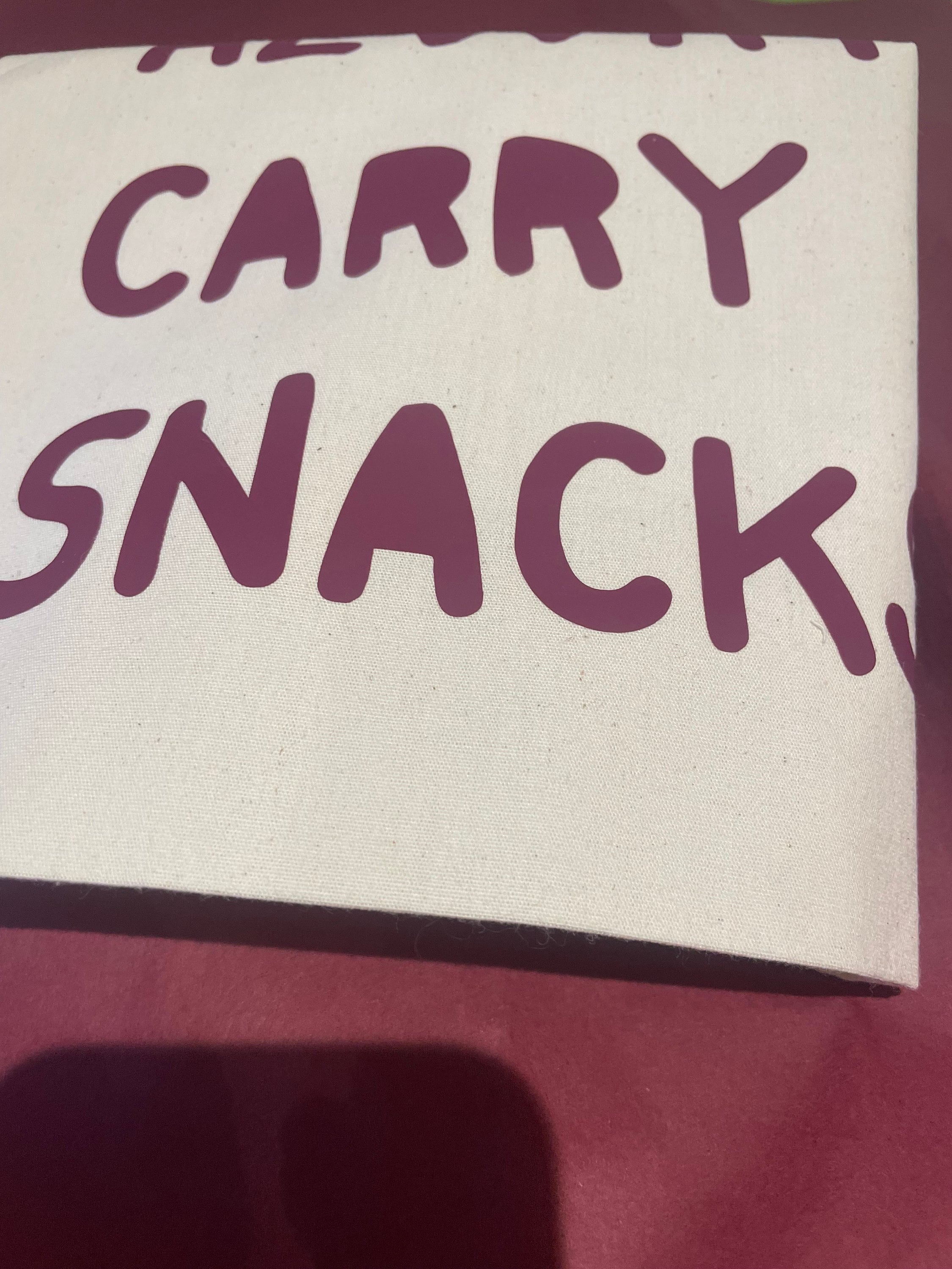 Always Carry Snacks Tote Bag: Organic Cotton Eco-friendly Shopper - Etsy