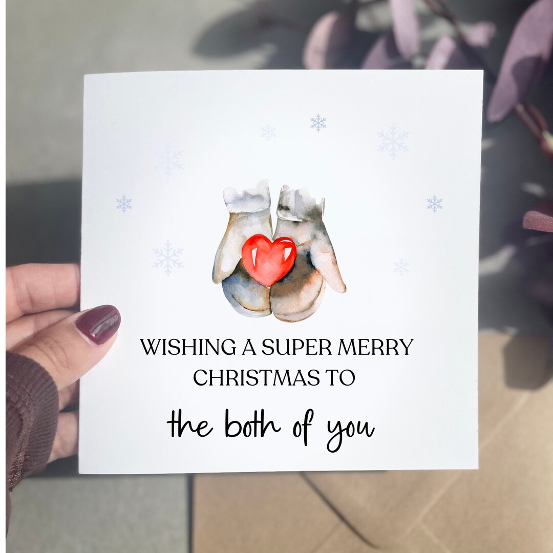Merry Christmas to Both of You, Christmas Card for Couples, Daughter ...