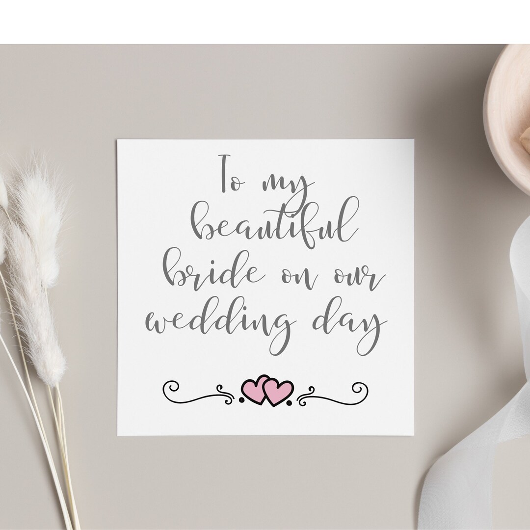 To My Bride on Our Wedding Day Greeting Card, Card for Future Wife ...