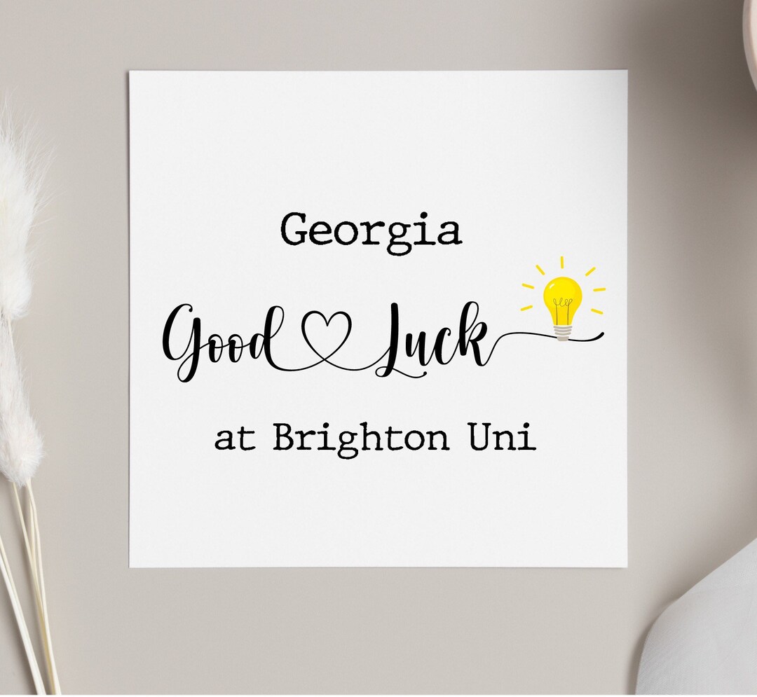 Good Luck in Uni, Personalised University Card, Daughter Starting Uni ...