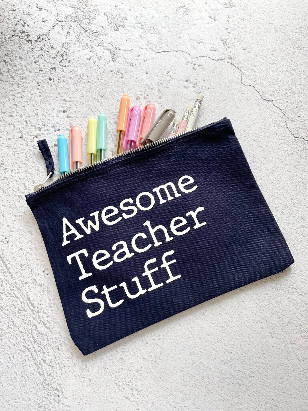 Teacher Gift, Awesome Teacher Stuff Pouch, Pencil and Stationery Case ...