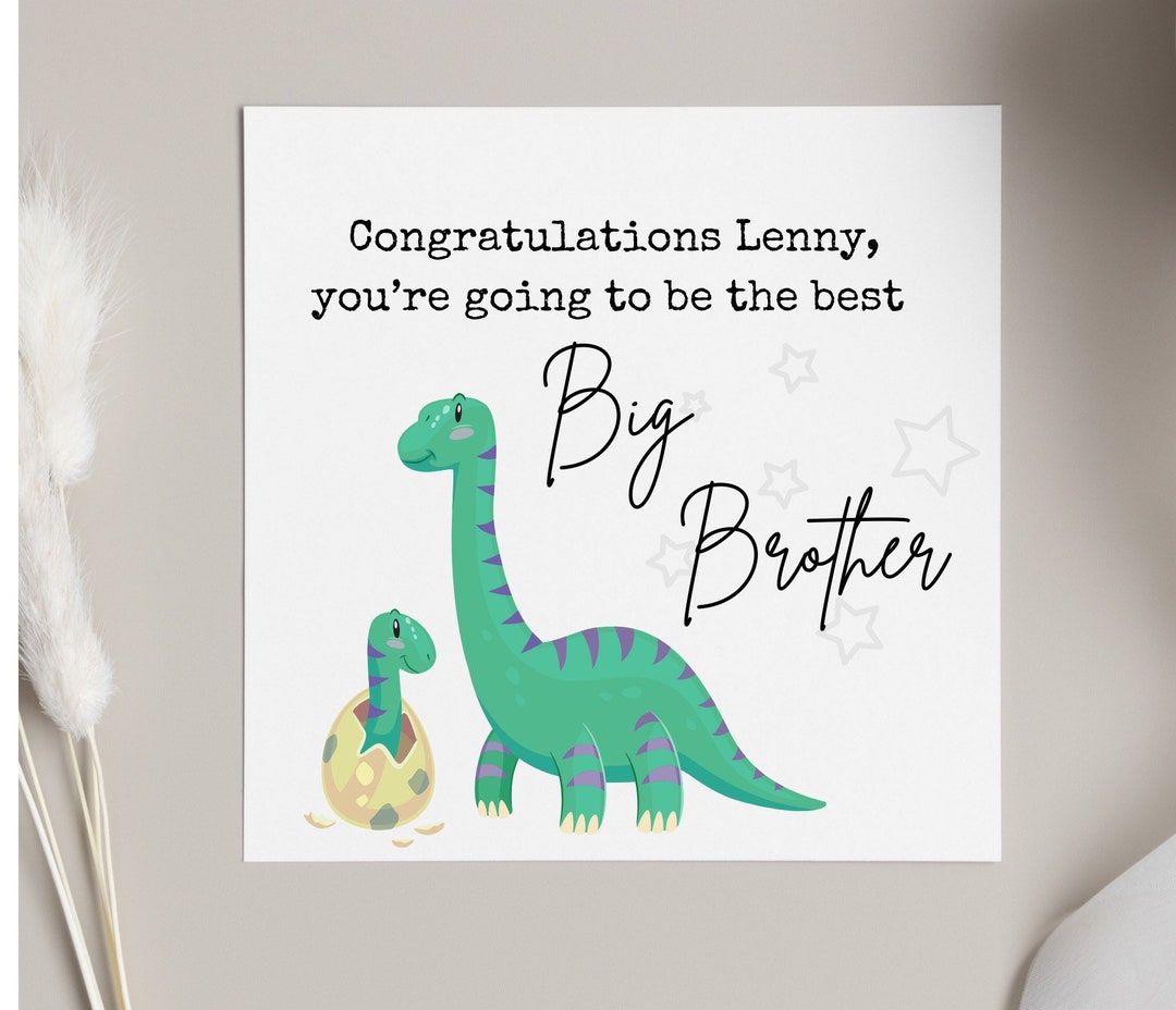 Big Brother Card Congratulations You Will Be the Best Big - Etsy