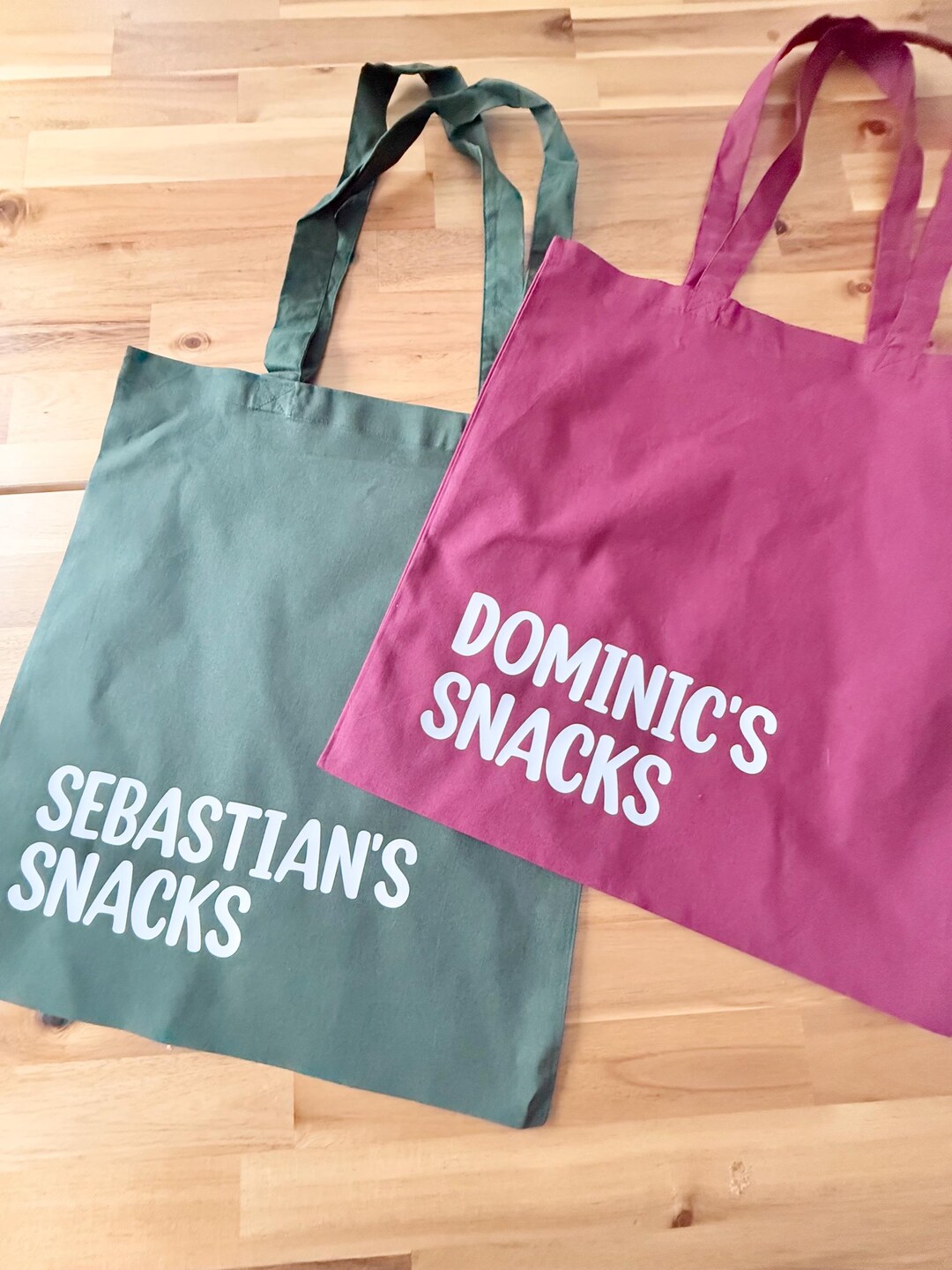 Personalised Snack Tote Bag, Snacks, Food Shopping Tote Bag, Eco ...
