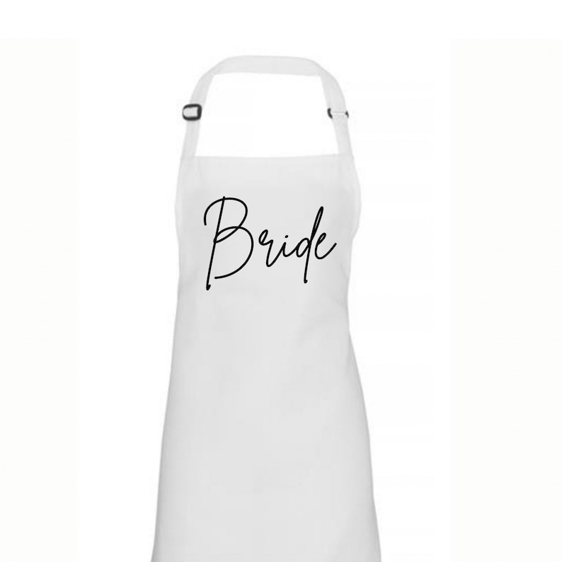 Wedding Day Apron, Bride and Groom Apron Set, Wedding Dress Cover up ...