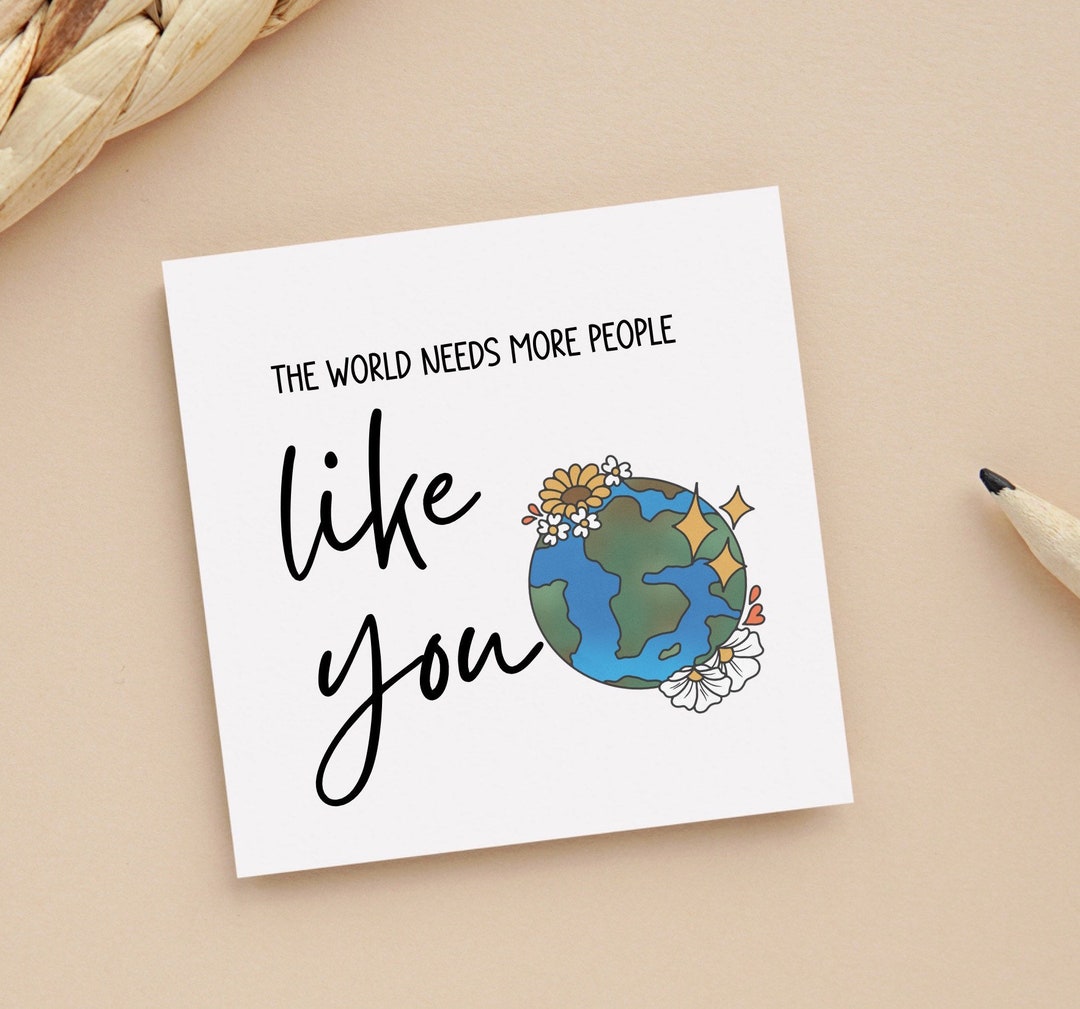 The World Needs More People Like You, Thank You Card, Nurse/midwife Thank You Card, Friendship ...