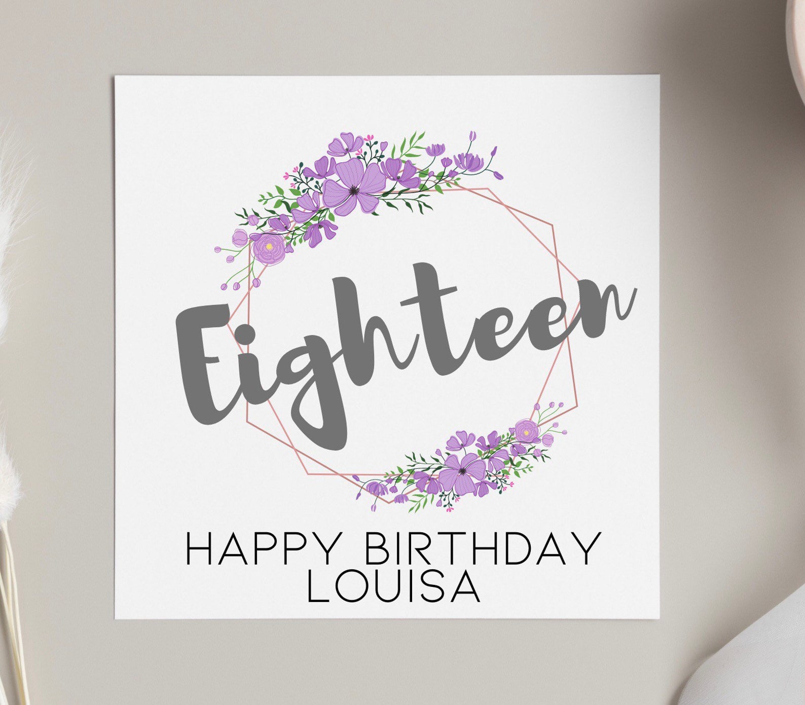 18th Birthday Card Eighteen Card Personalised Age Card | Etsy