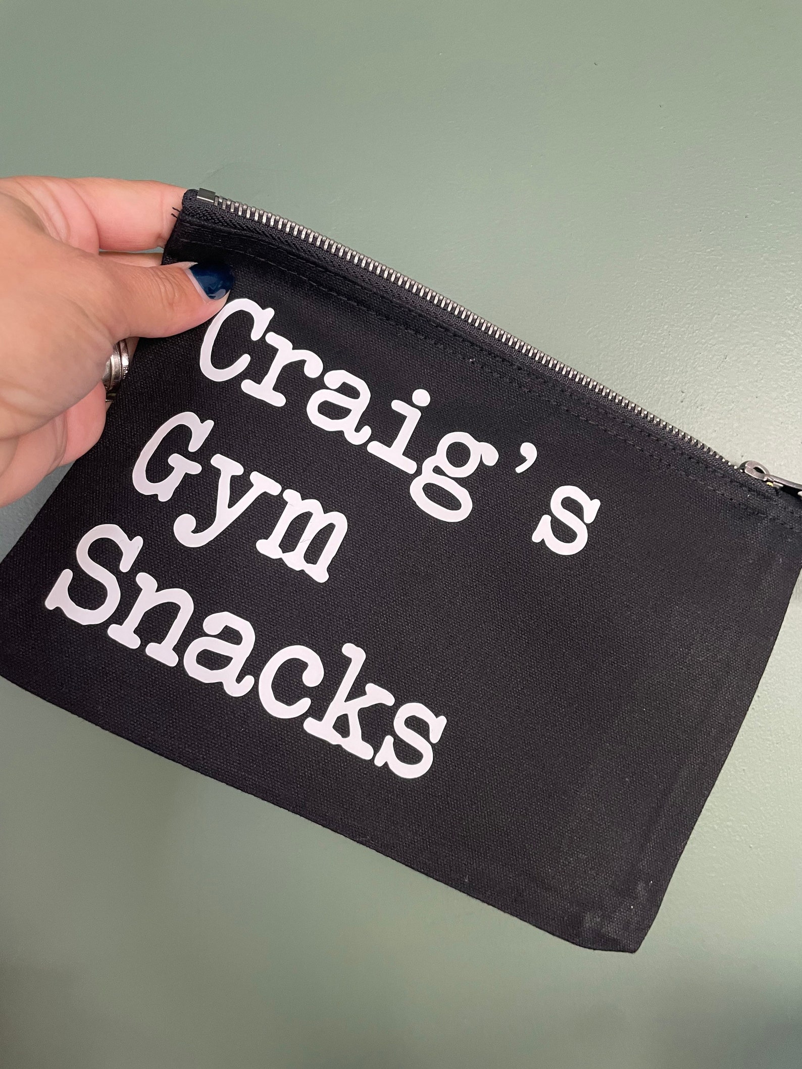 Gym Snacks Pouch Bag, Personalised Gym Pouch for Protein Bars or Energy ...