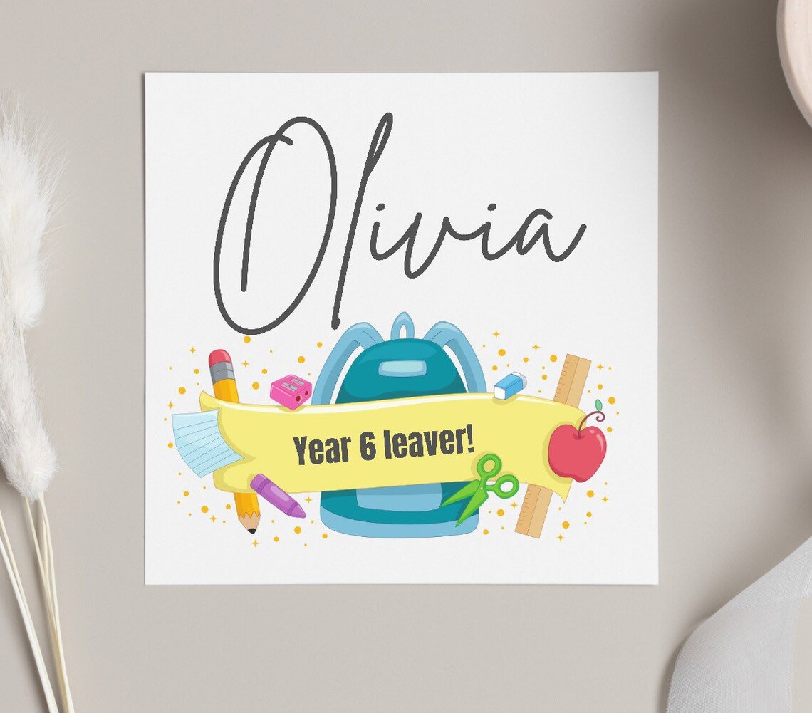 Year 6 Leaver Card Personalised Good Luck at Big School Card - Etsy UK