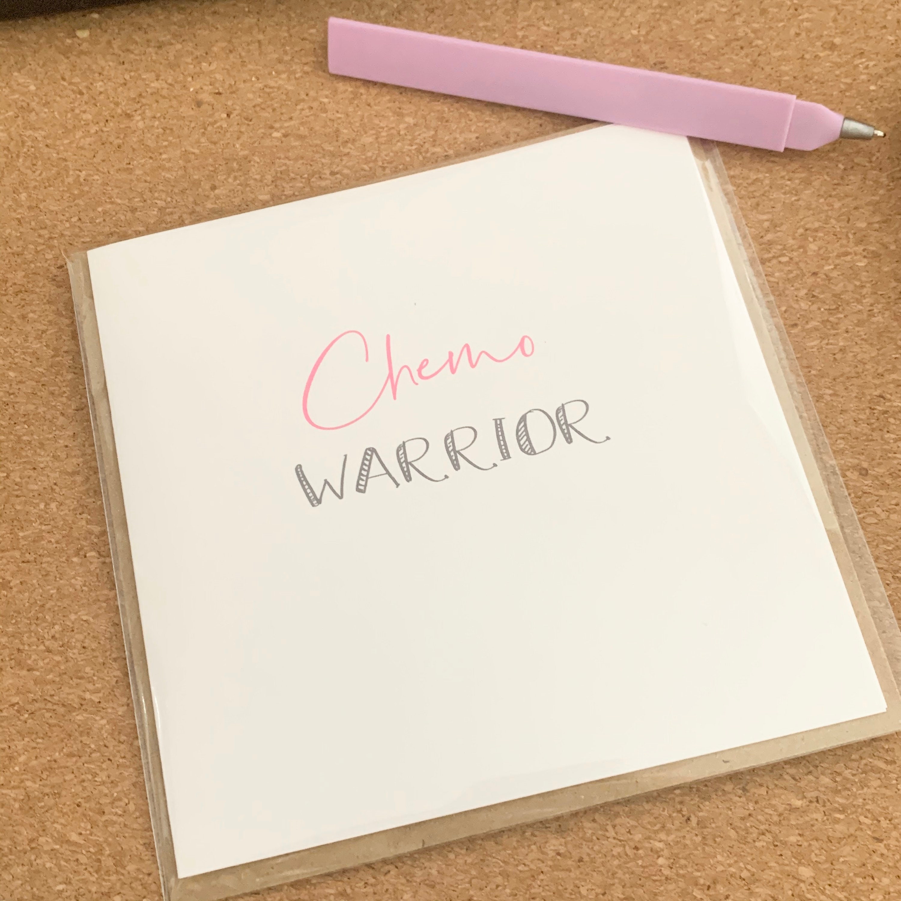 Chemo Warrior Card Chemo Card for Friend Having Chemo | Etsy