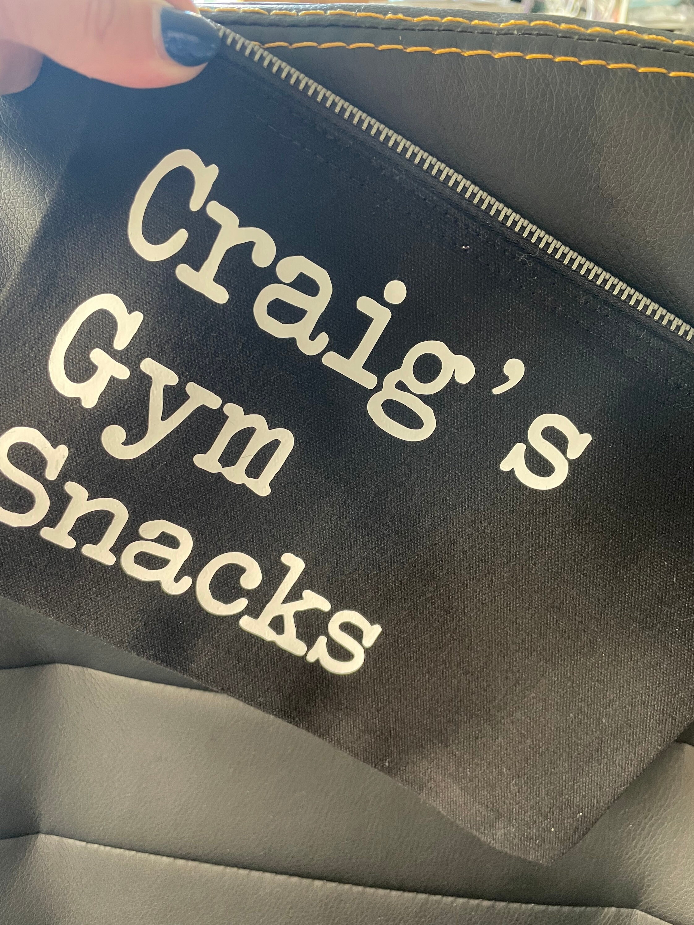 Gym Snacks Pouch Bag, Personalised Gym Pouch for Protein Bars or Energy ...