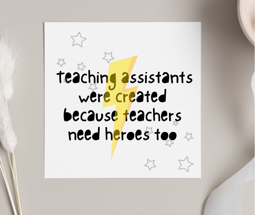 Teaching Assistant Thank You Card From Children, End of Term Thank You ...