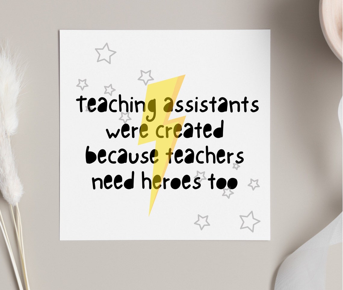 Teaching Assistant Thank You Card From Children, End of Term Thank You ...