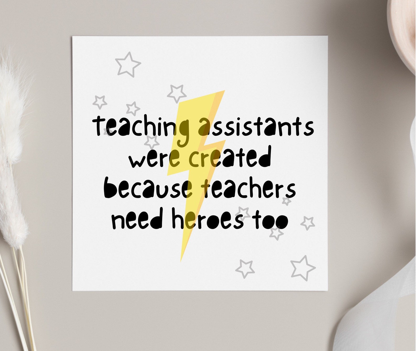 Teaching Assistant Thank You Card From Children, End of Term Thank You ...