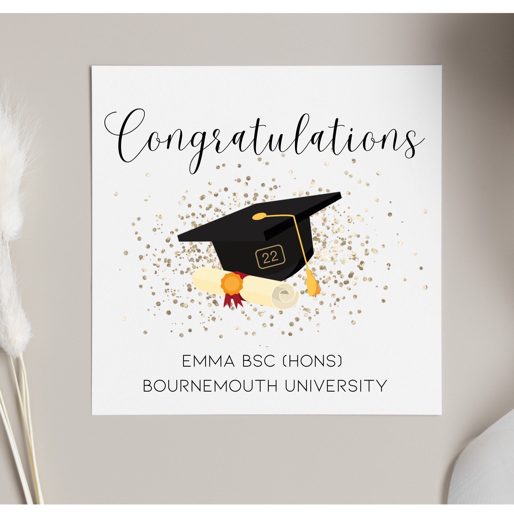 Congratulations on Your Graduation Card Personalised - Etsy