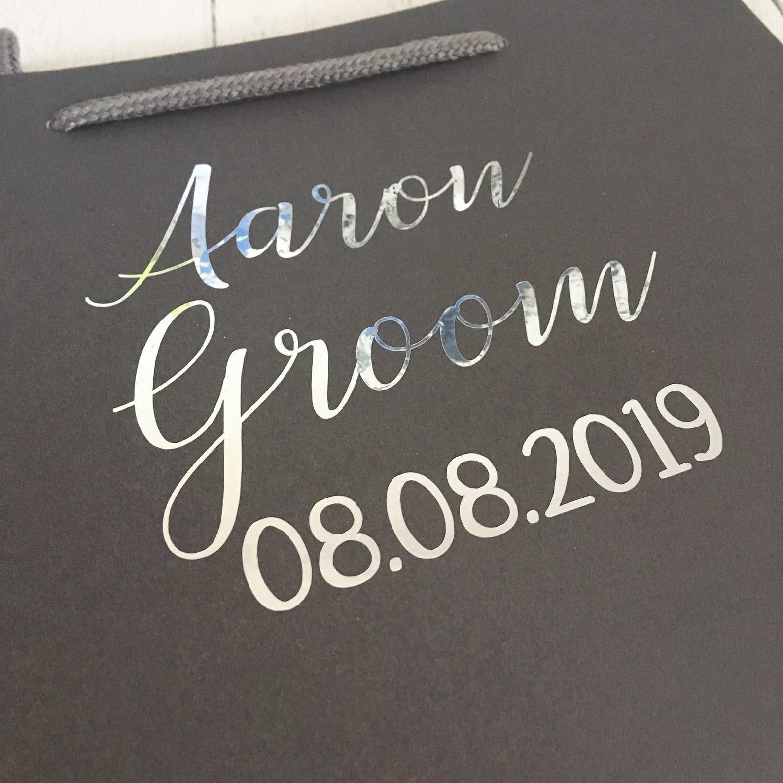 Groom Gift Bag Grey Gift Bag Groomsmen Gift Bag - Etsy