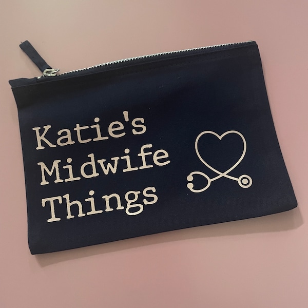 Personalised Midwife Pouch - Etsy UK