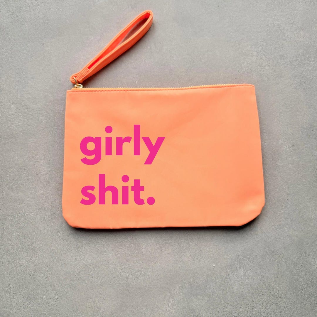 Girly Shit Bag, Pouch for Period Sanitary Products to Keep in School or ...