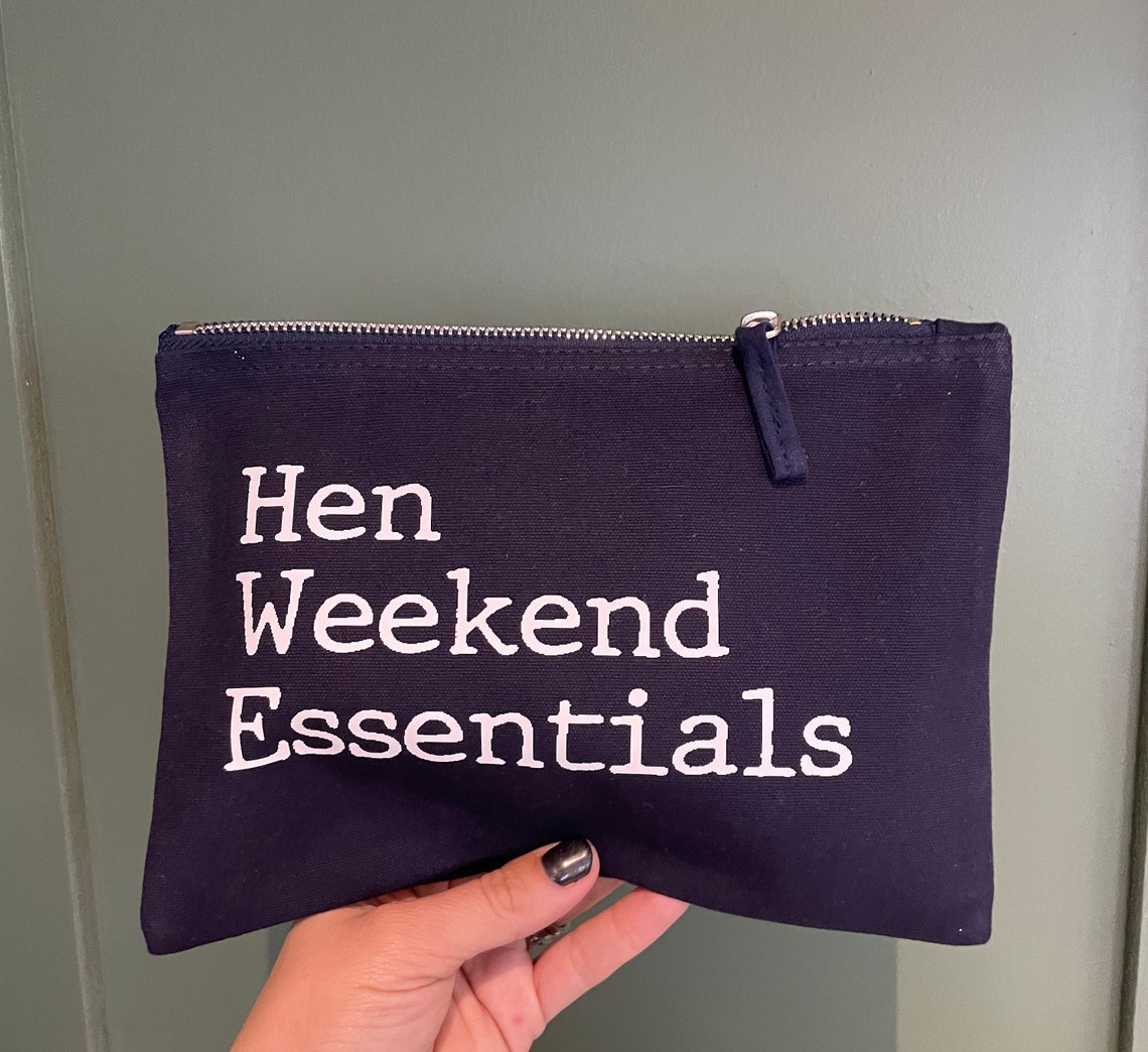 Hen Weekend Essentials Bag, Girls Weekend Holiday Travel Pouch ...