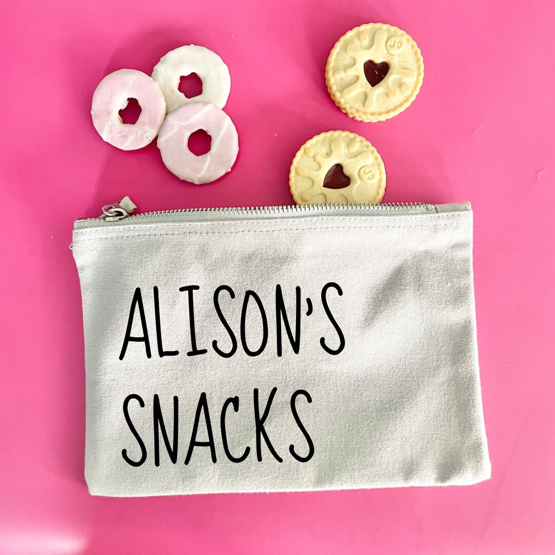 Snacks Pouch Bag, Personalised Snack, Sweets Pouch for Office or ...