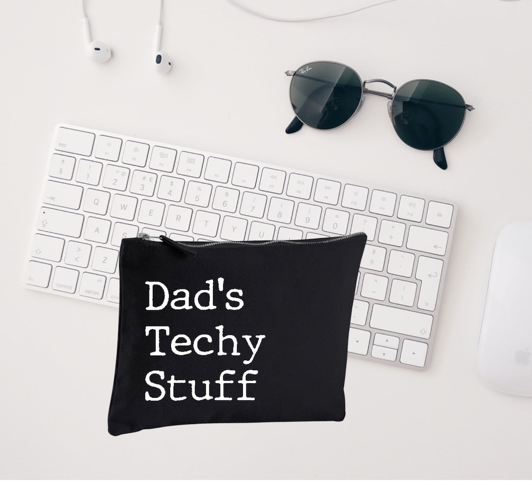 Personalised Techy Stuff Case, Chargers and Cables Bag, Father’s Day ...