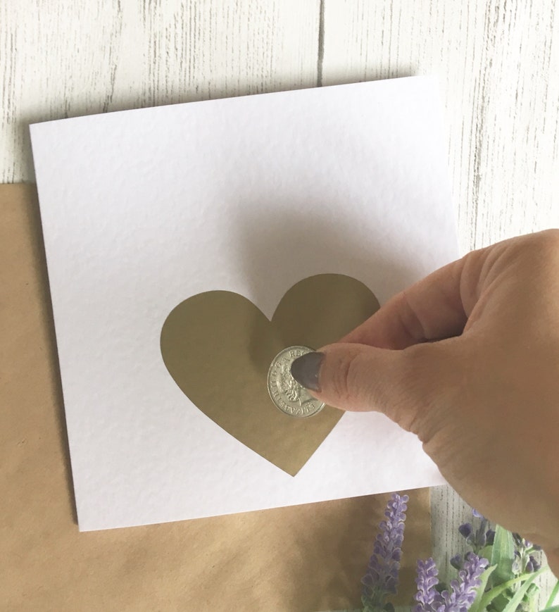 Scratch Reveal Card Birthday Surprise Cardvalentines Card - Etsy UK