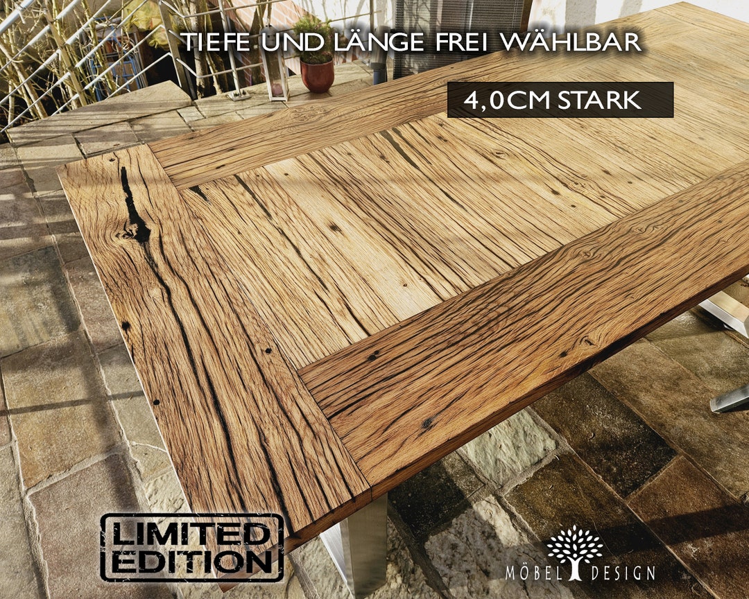 Oak Reclaimed Wood Table / Dining Table / Conference Table With Epoxy ...