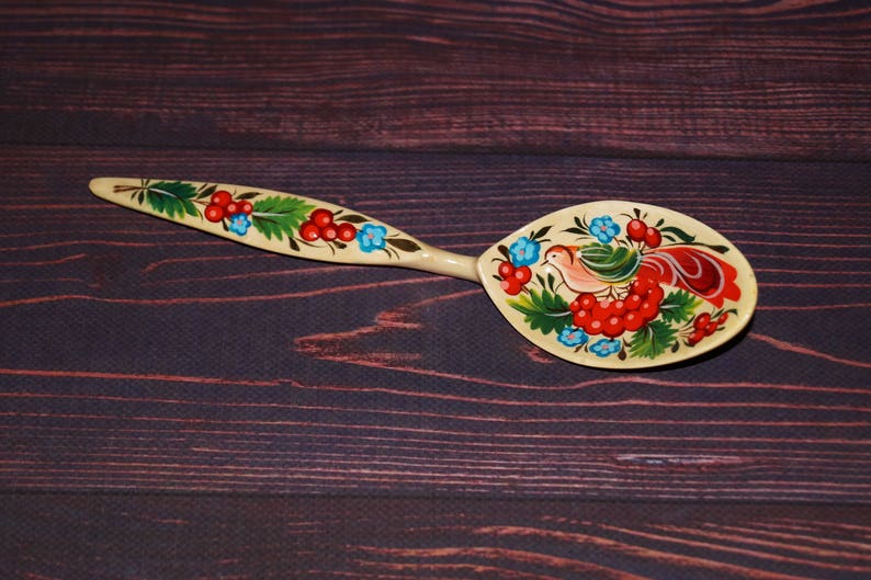 Decorative Spoon Wooden Spoon Hand Painted Spoon Collectible - Etsy