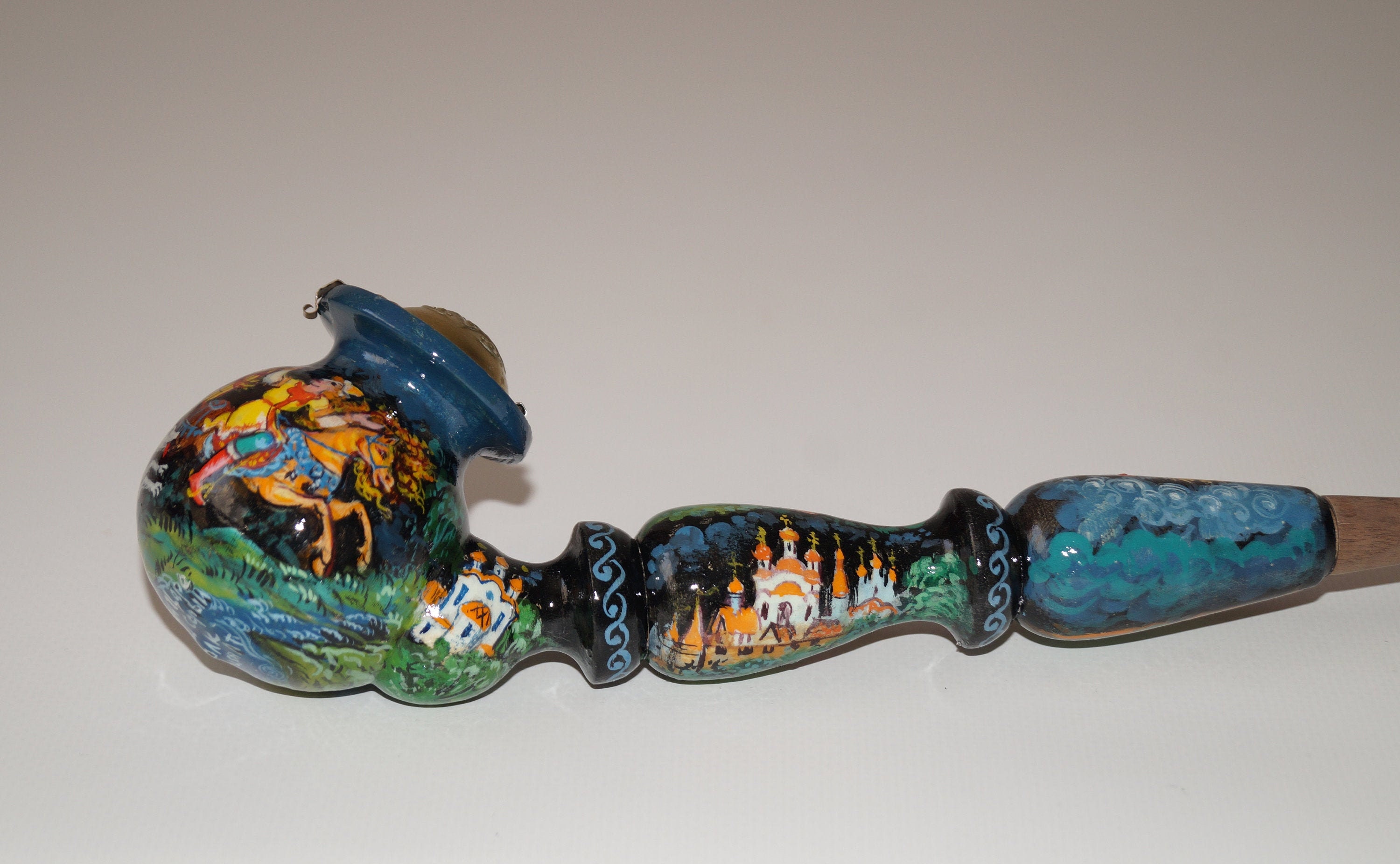 Hand Painted Pipe Exclusive Pipe Hand Made Pipe Wooden Tobacco | Etsy