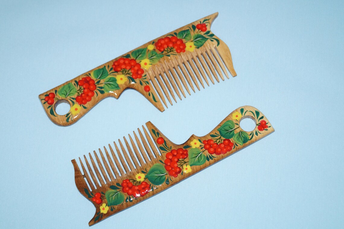 Hand Painted Comb the Crest is Painted Petrykivka Comb Ukrainian Gift ...