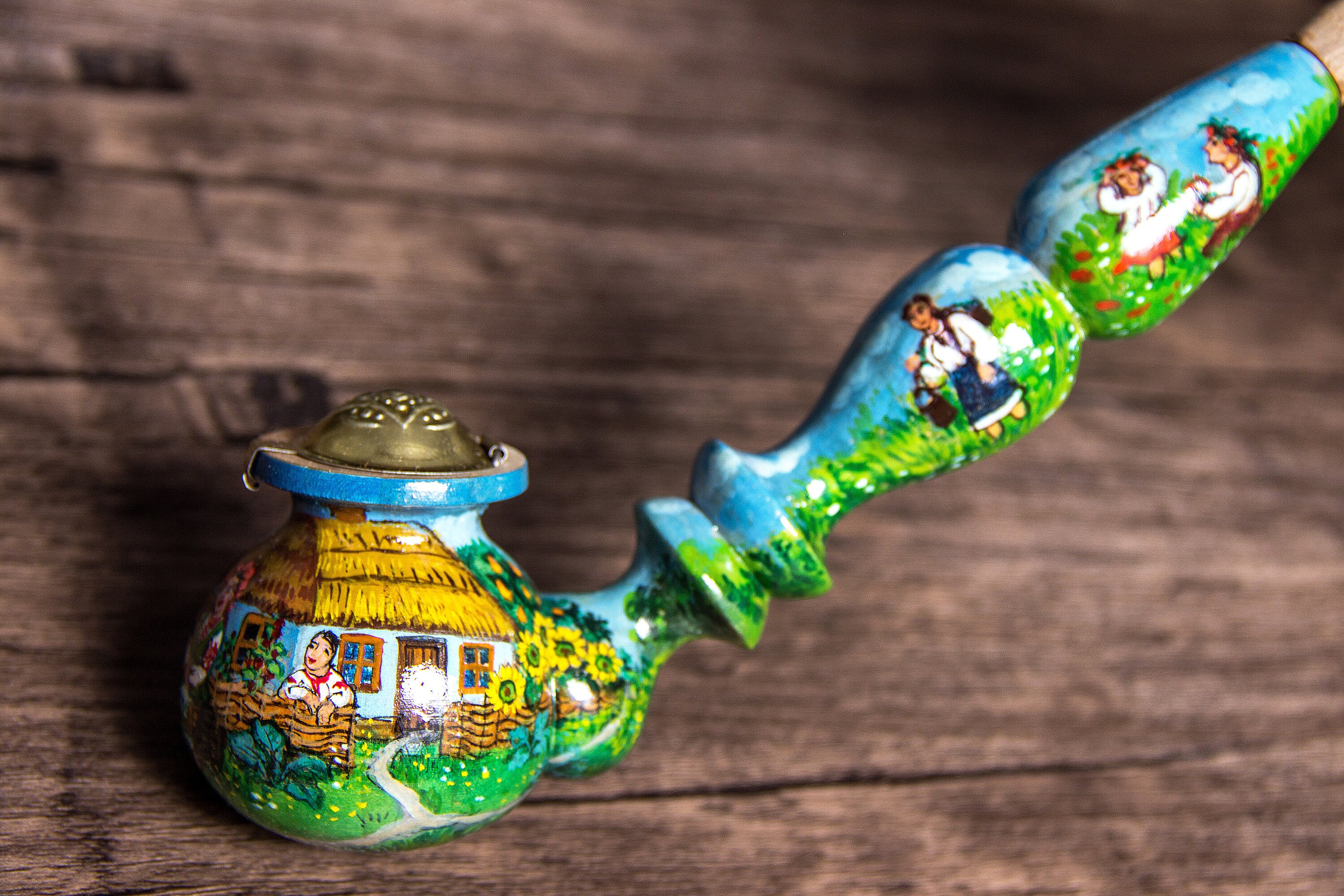 Smoking Pipe Hand Painted Pipe Wood Pipe Hand Made Pipe - Etsy UK