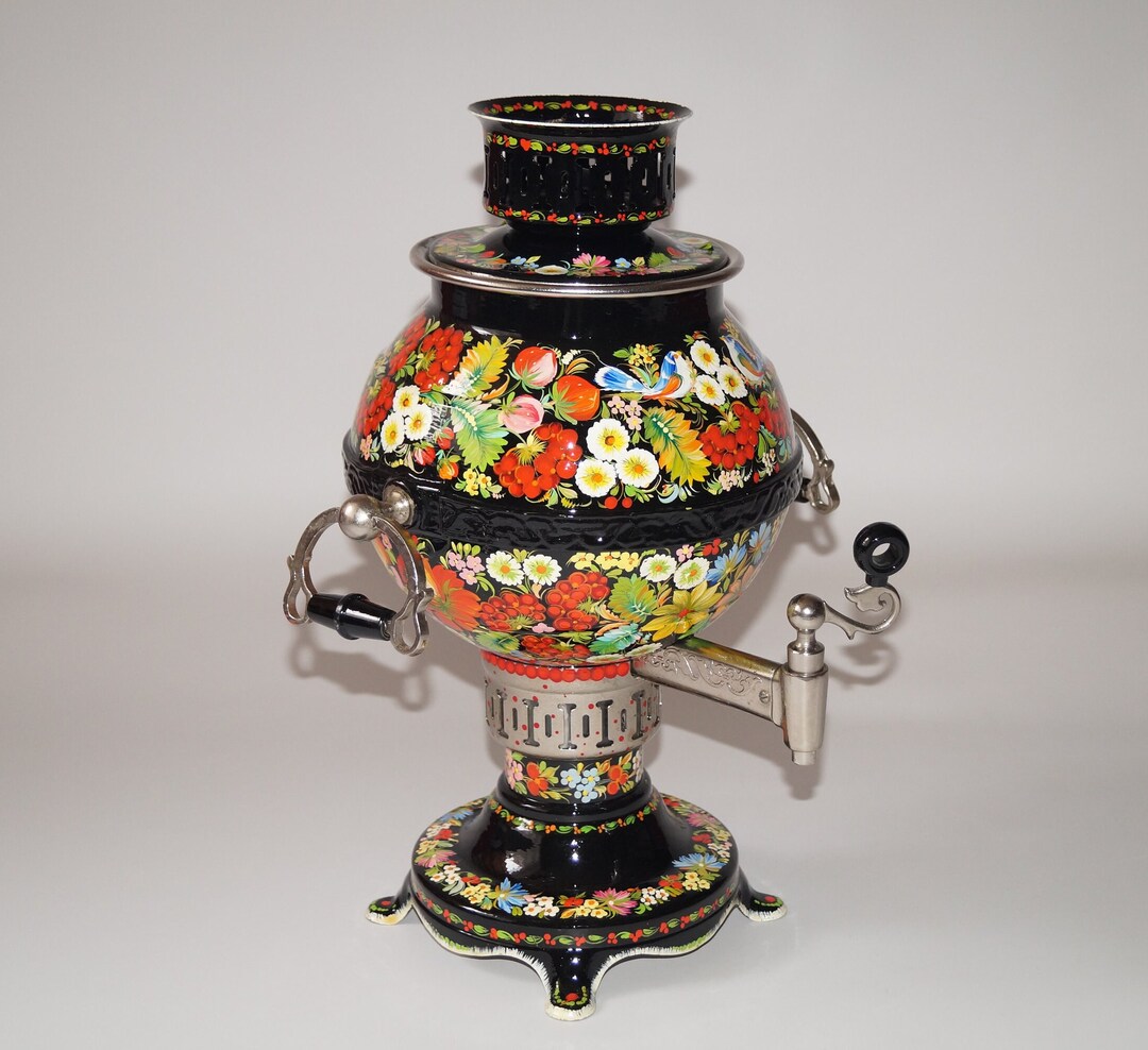 Big Samovar 4 Liters Handpainted Samovar Electric Samovar Original ...