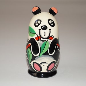 Panda Doll Doll Gift Matreshka Panda Nesting Dolls Handpainted - Etsy
