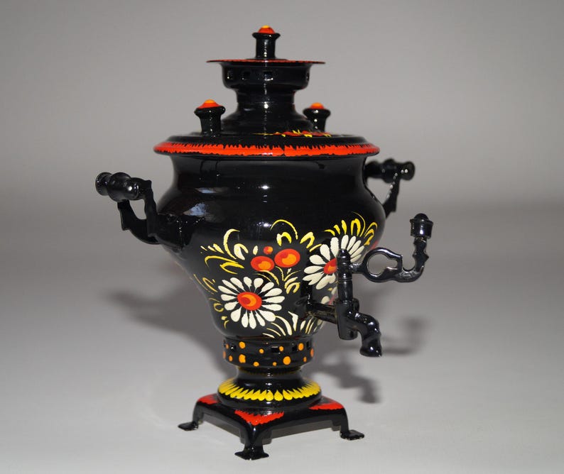 Small Samovar Handpainted Samovar Mini Samovar Hand-painted Ukrainian ...