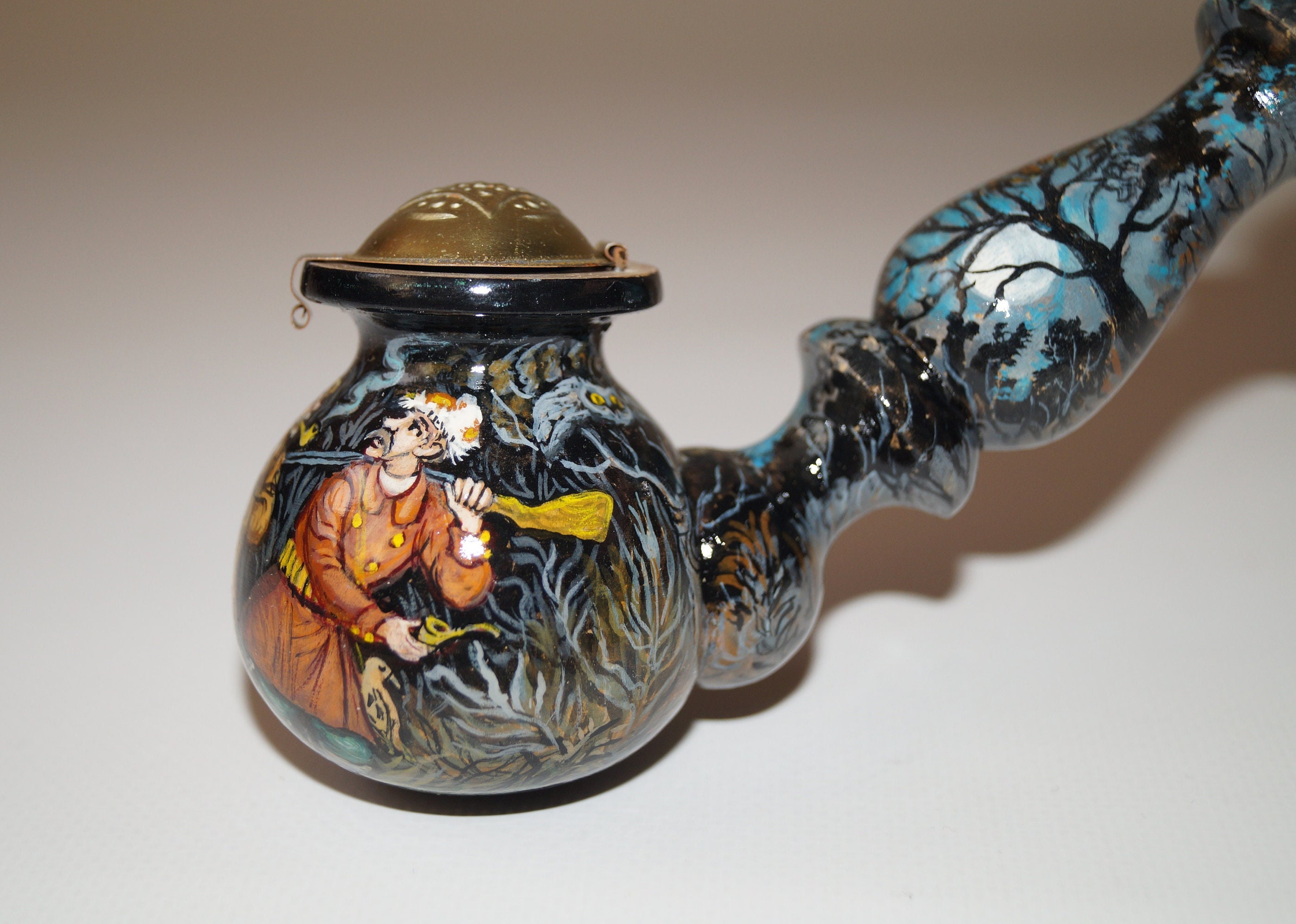 Pipe 2 Hunters Smoking Pipe Hand Painted Pipe Exclusive Pipe - Etsy