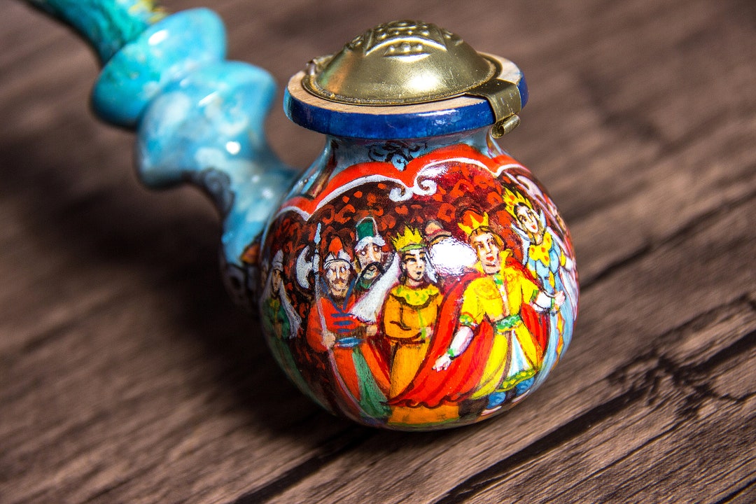 Smoking Pipe Hand Painted Pipe Tobacco Pipe Exclusive Pipe Hand Made ...