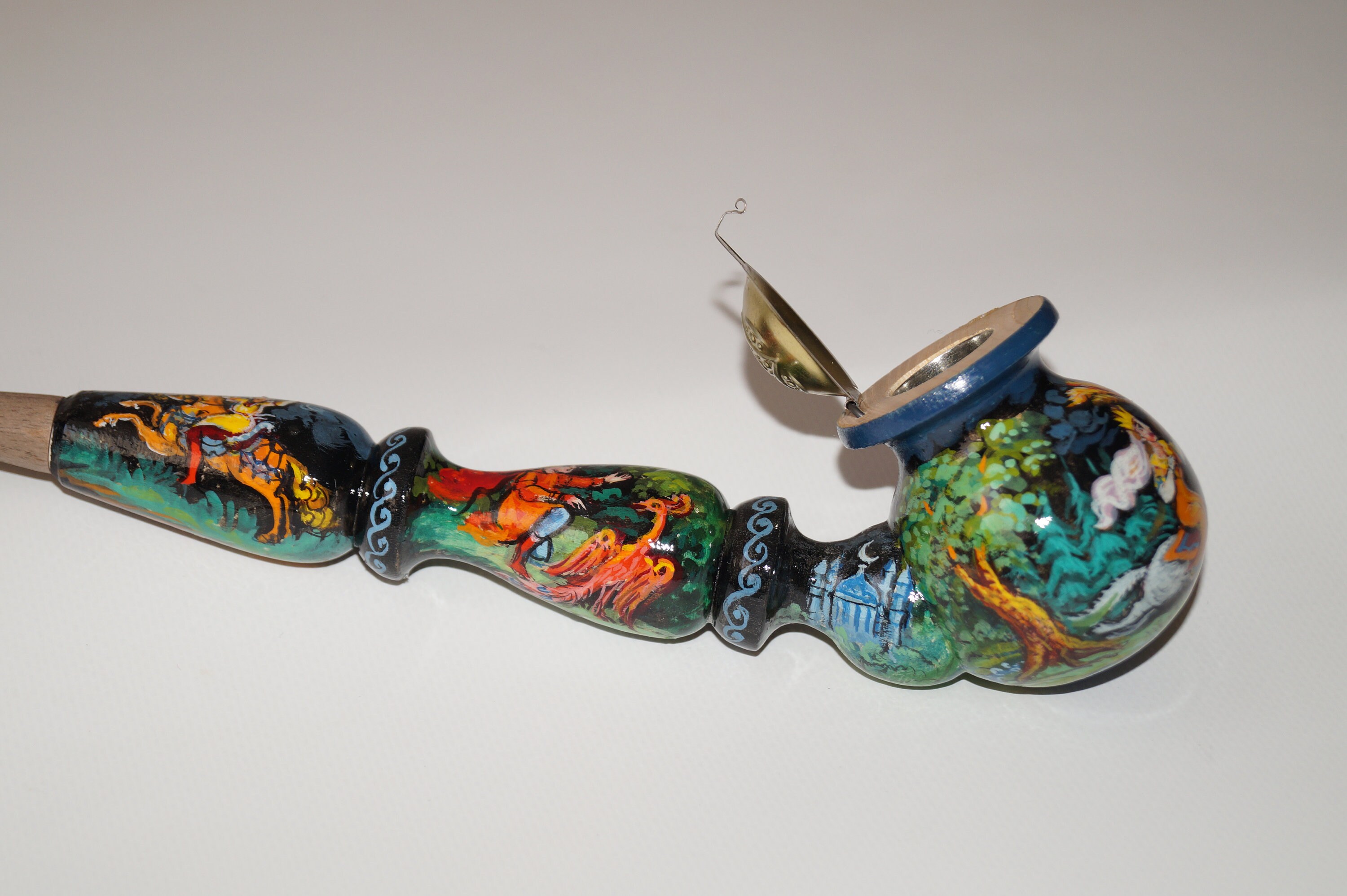 Hand Painted Pipe Exclusive Pipe Hand Made Pipe Wooden Tobacco Pipe ...