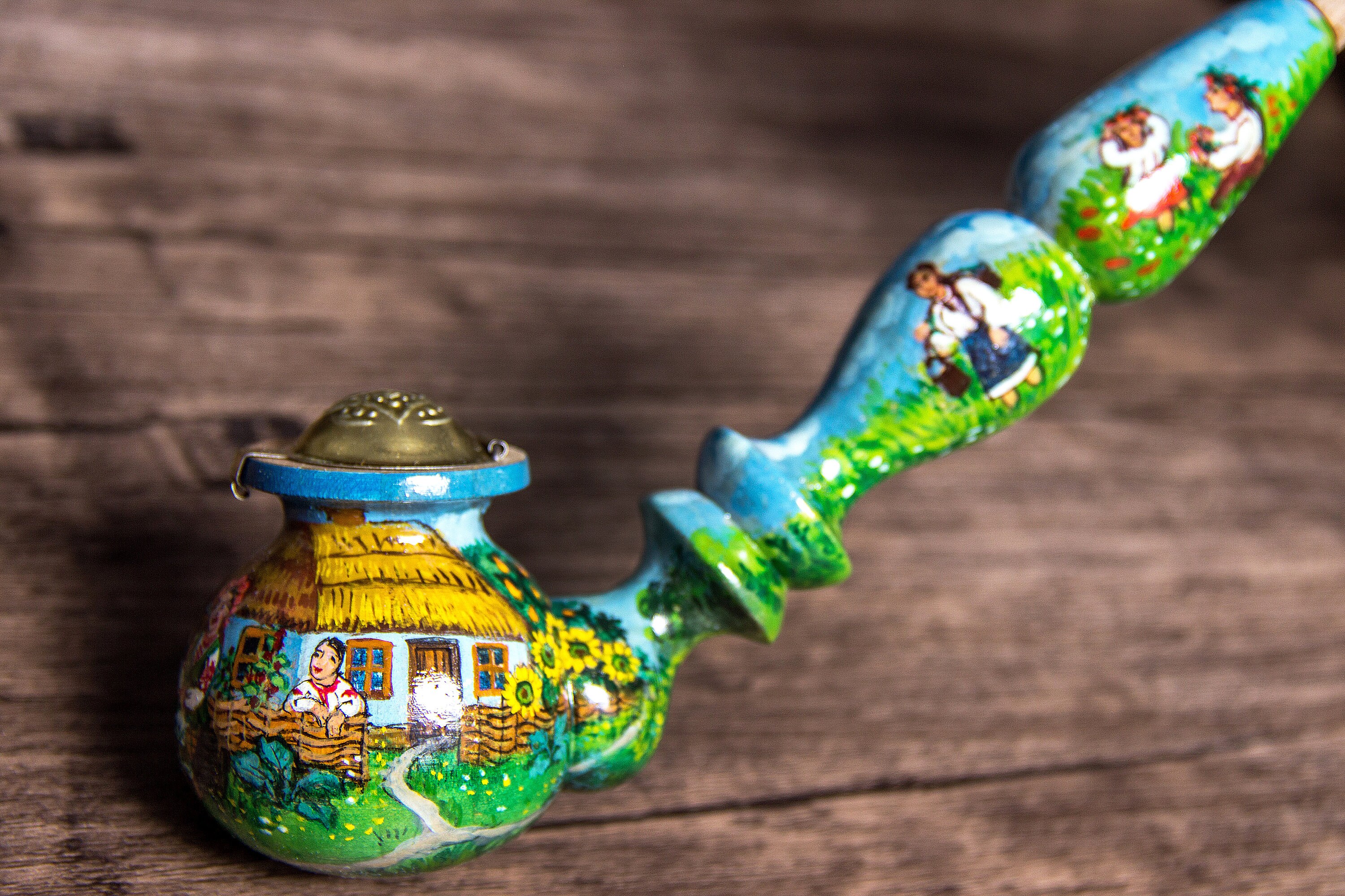 Smoking Pipe Hand Painted Pipe Wood Pipe Hand Made Pipe - Etsy UK