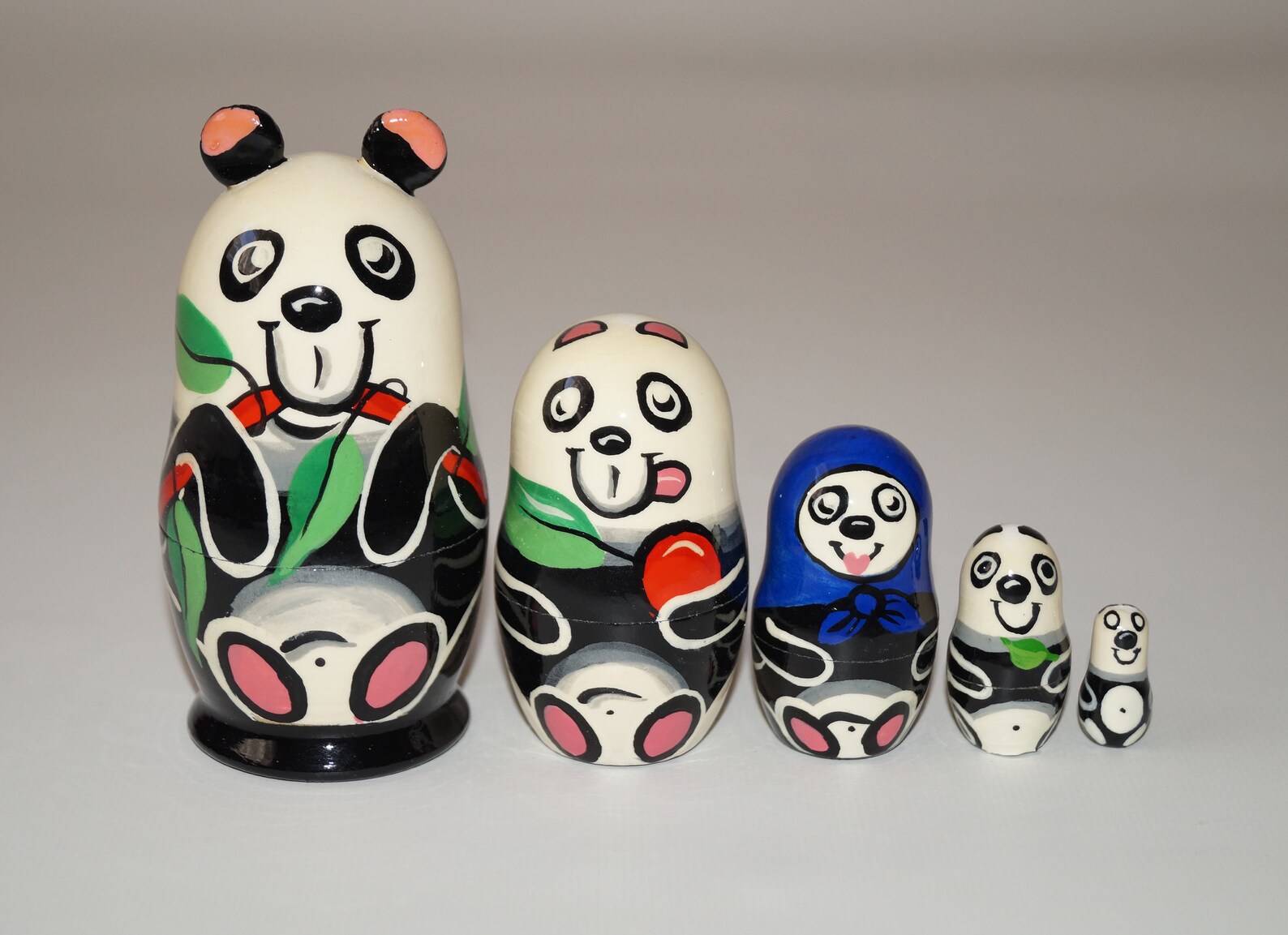 Panda Doll Doll Gift Matreshka Panda Nesting Dolls Handpainted | Etsy
