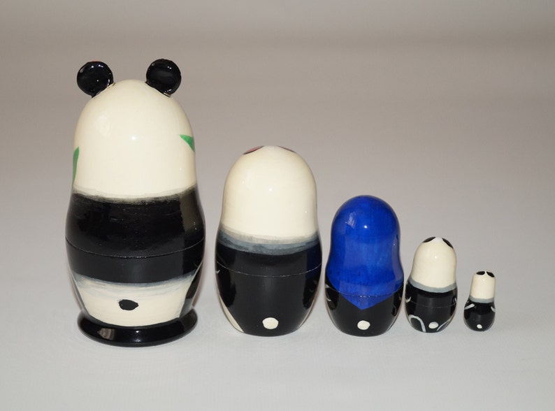 Panda Doll Doll Gift Matreshka Panda Nesting Dolls Handpainted | Etsy