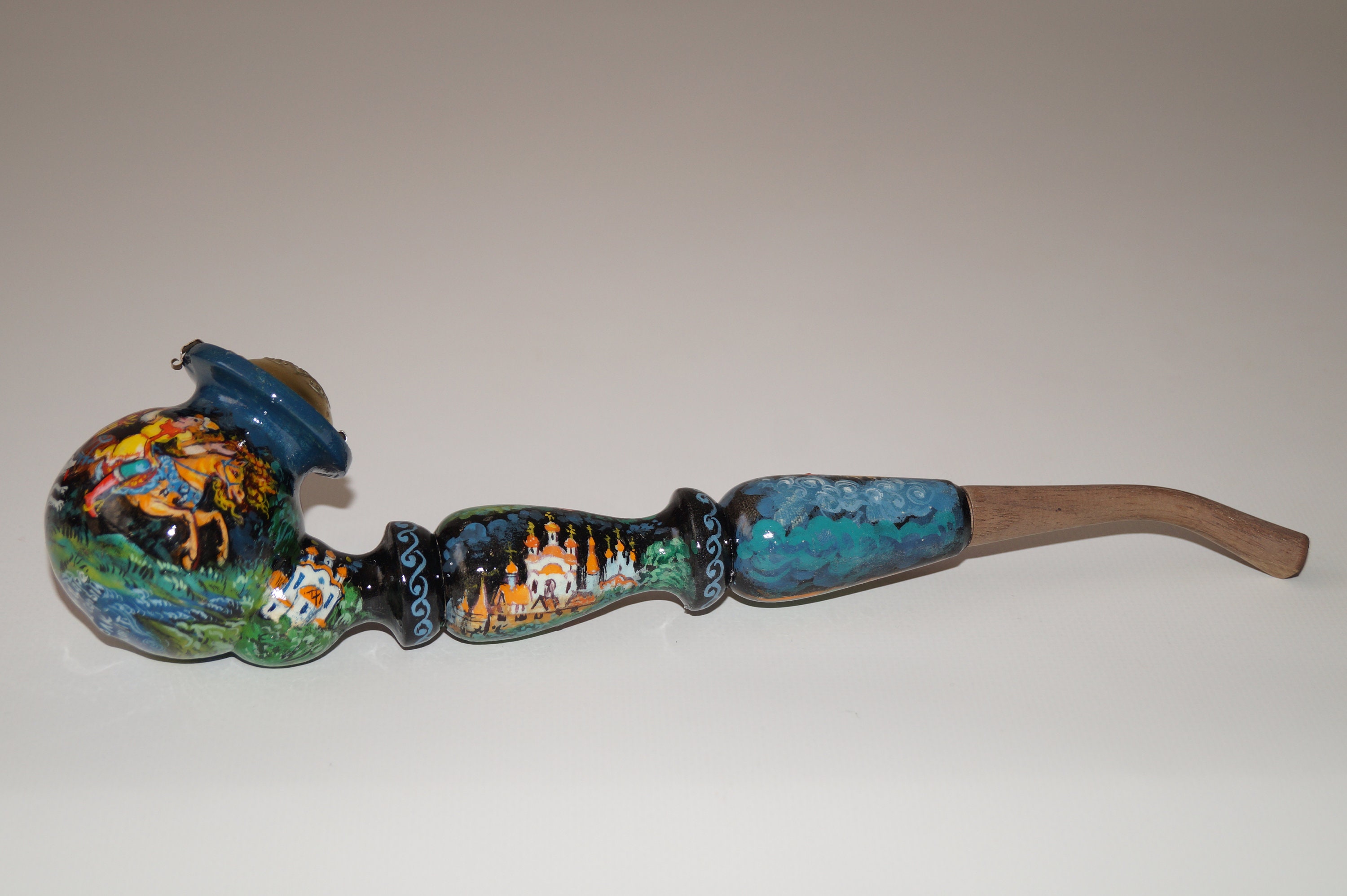 Hand painted pipe Exclusive pipe Hand made pipe Wooden tobacco | Etsy