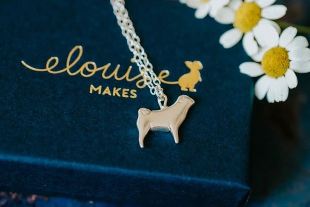 Sterling Silver Pug Necklace Animal Inspired Pugs Ethical Jewellery ...