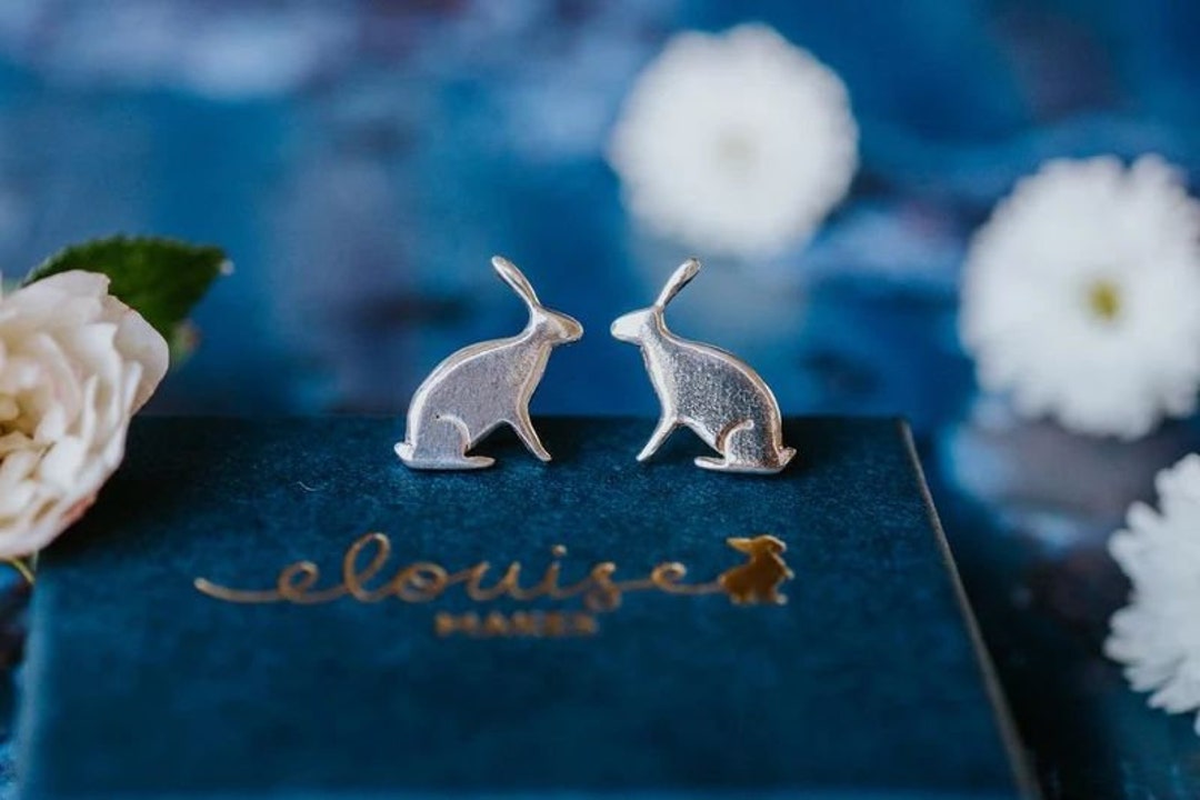 Sterling Silver Hare Cufflinks - Animal Jewellery – Hare Cufflinks ...