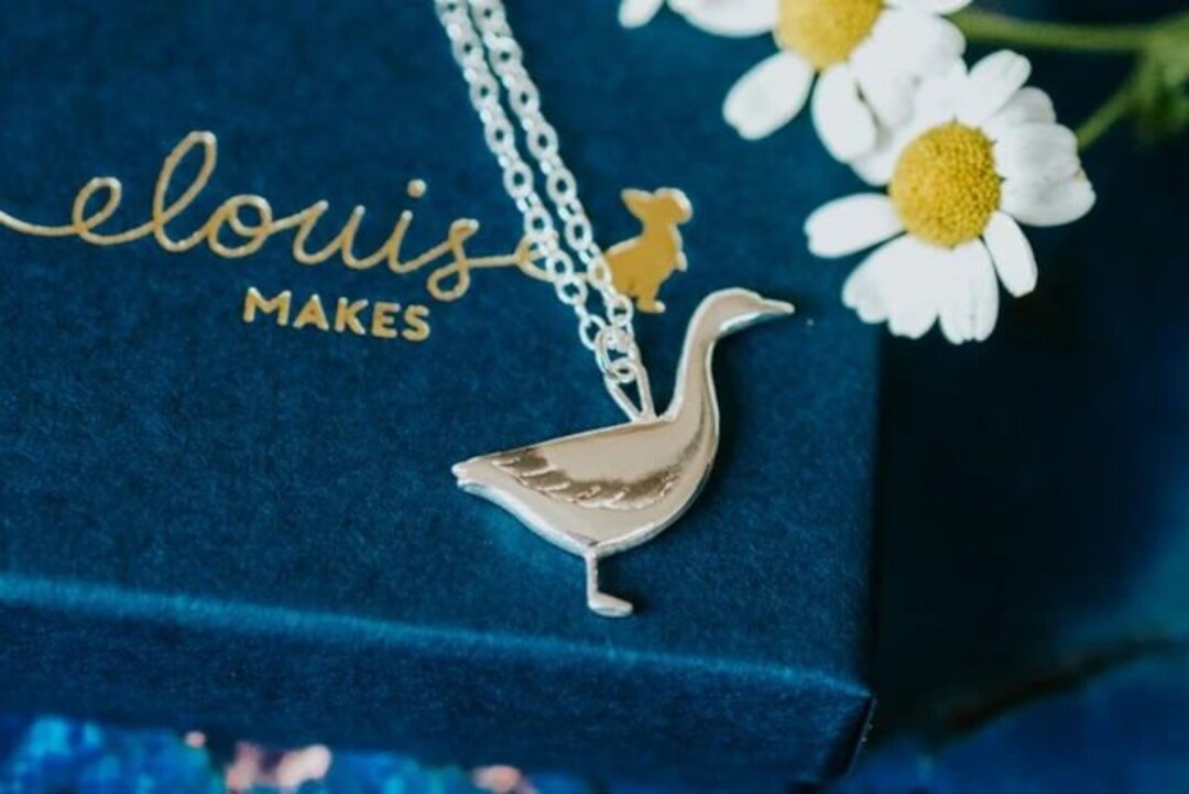 Sterling Silver Snow Goose Necklace Animal Jewellery Snow Goose Ethical ...
