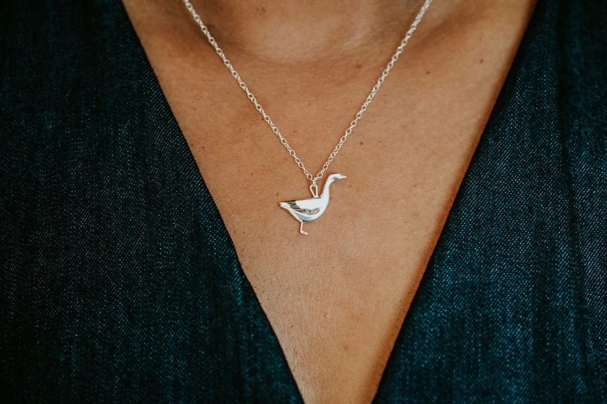 Sterling Silver Snow Goose Necklace - Animal Jewellery – Snow Goose ...